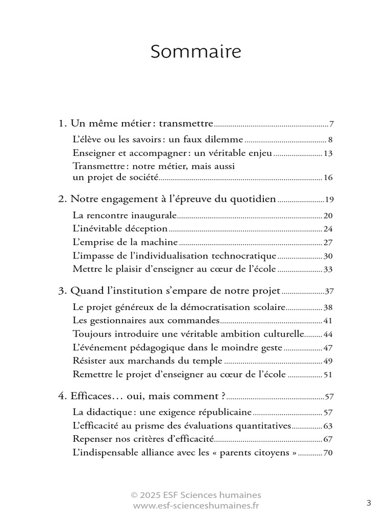Lettre Jeune Prof Sommaire | PDF