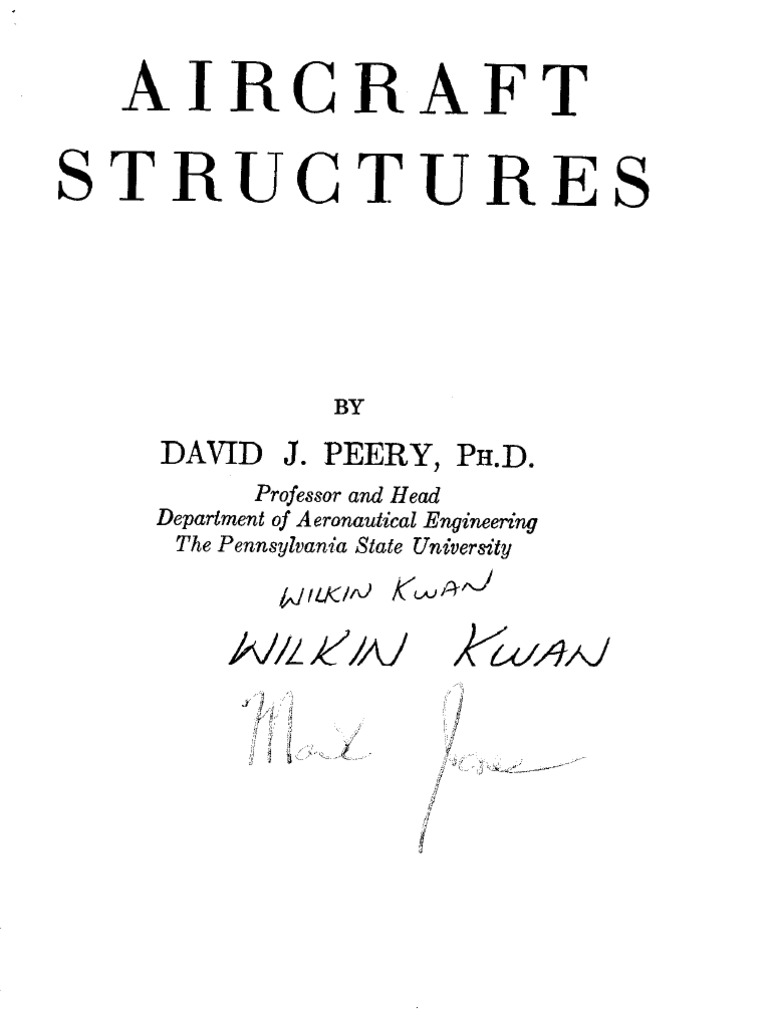 Aircraft Structures Peery | PDF