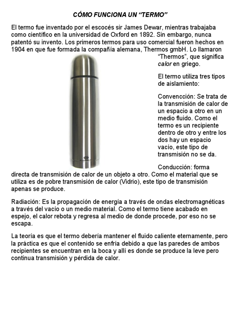 CÓMO FUNCIONA UN TERMO | PDF