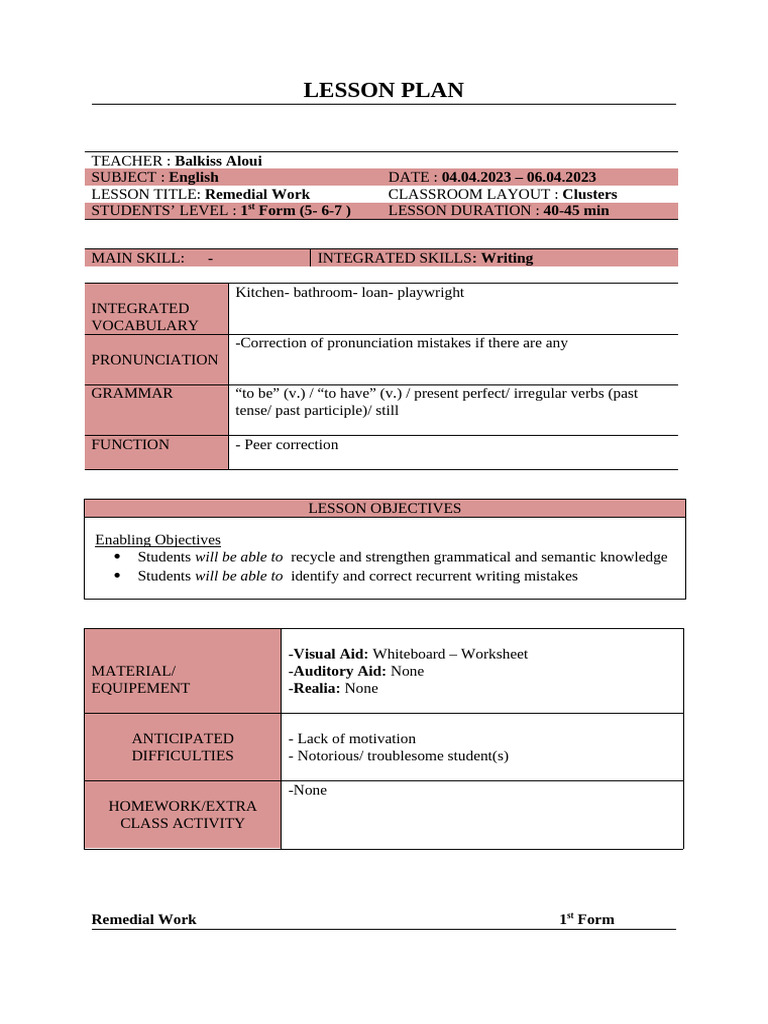 Lesson Plan Folder- 1st Year- Third Trimester | PDF | Climate Change ...