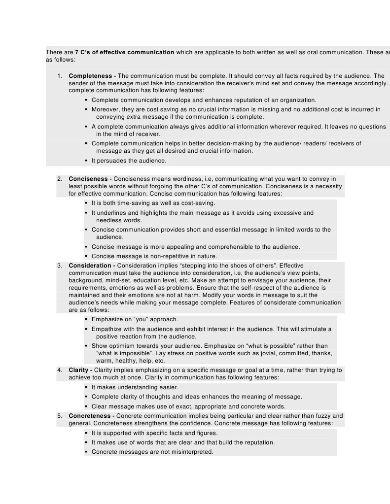 Mastering the 7 C's of Communication | PDF | Action (Philosophy ...