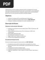 Consistência do Concreto: Abatimento do Cone | PDF | Engenharia