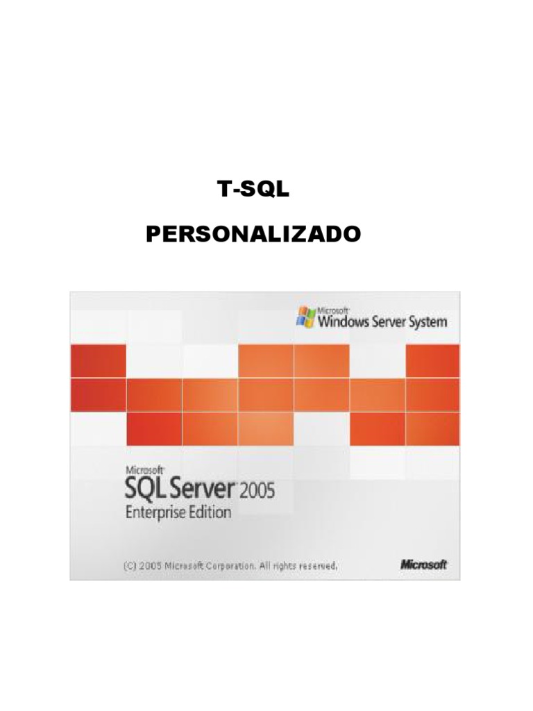 T SQL | PDF | SQL | Lenguaje de programación