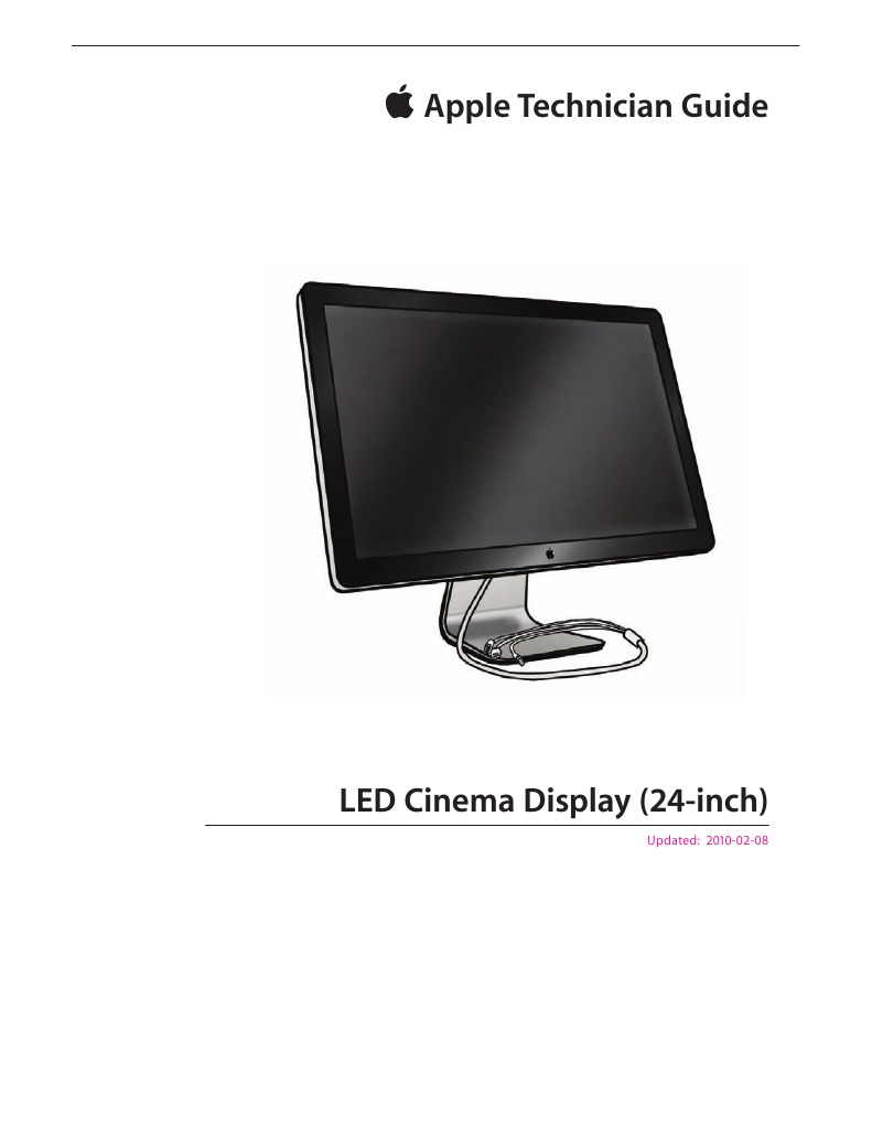 Apple Technician Guide For LED Cinema Display (24-Inch) | PDF | Usb ...