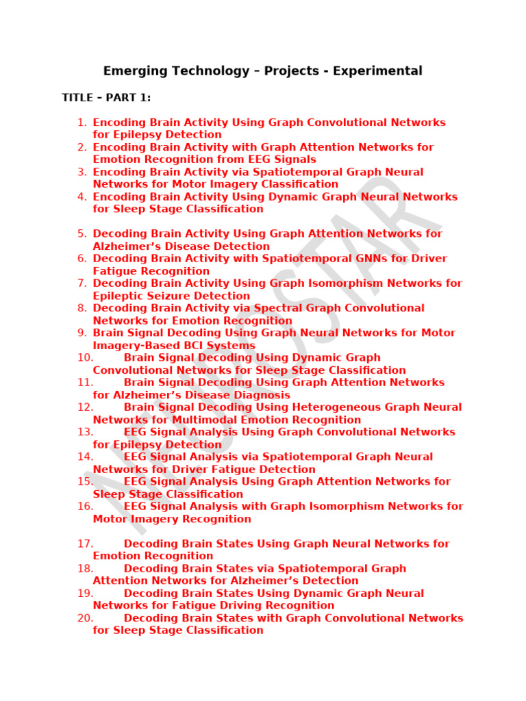 Emerging Technology - Projects - Expermintal | PDF ...