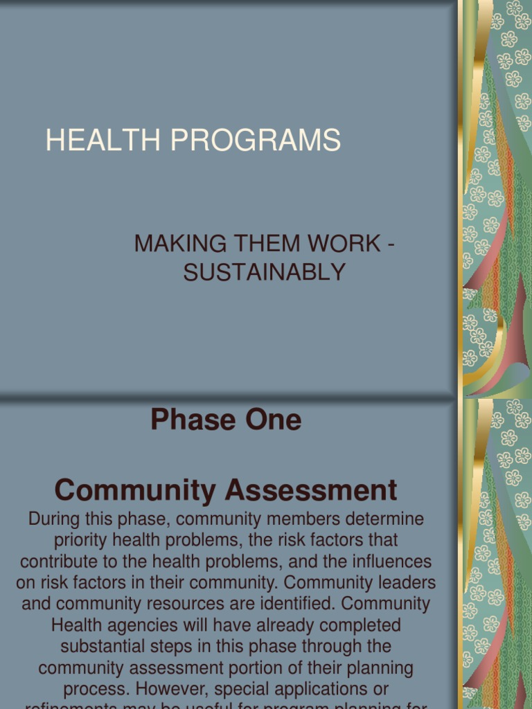 HEALTHY COMMUNITY PROGRAMS | PDF | Community | Consensus Decision Making