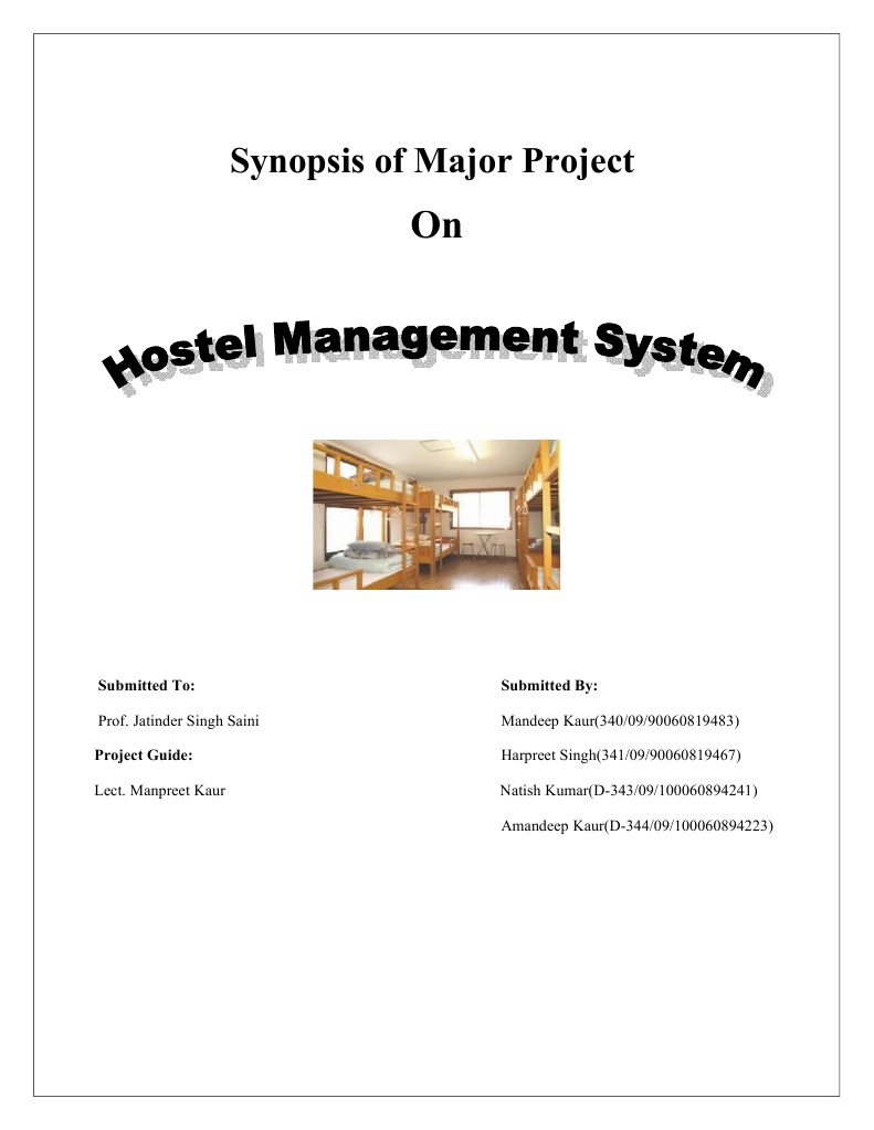 Synopsis of Major Project: Submitted To: Submitted by | PDF | Microsoft ...