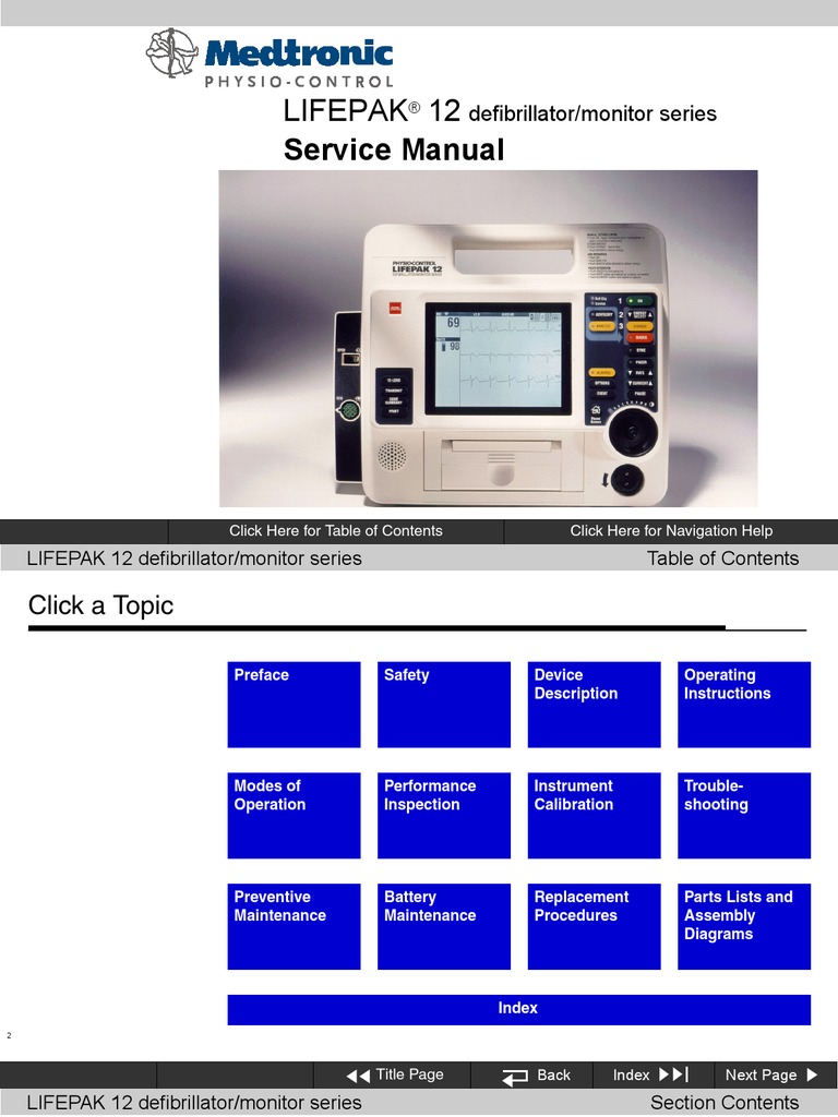 Medtronic LIFEPAK-12 Service Manual | PDF | Power Supply | Nature