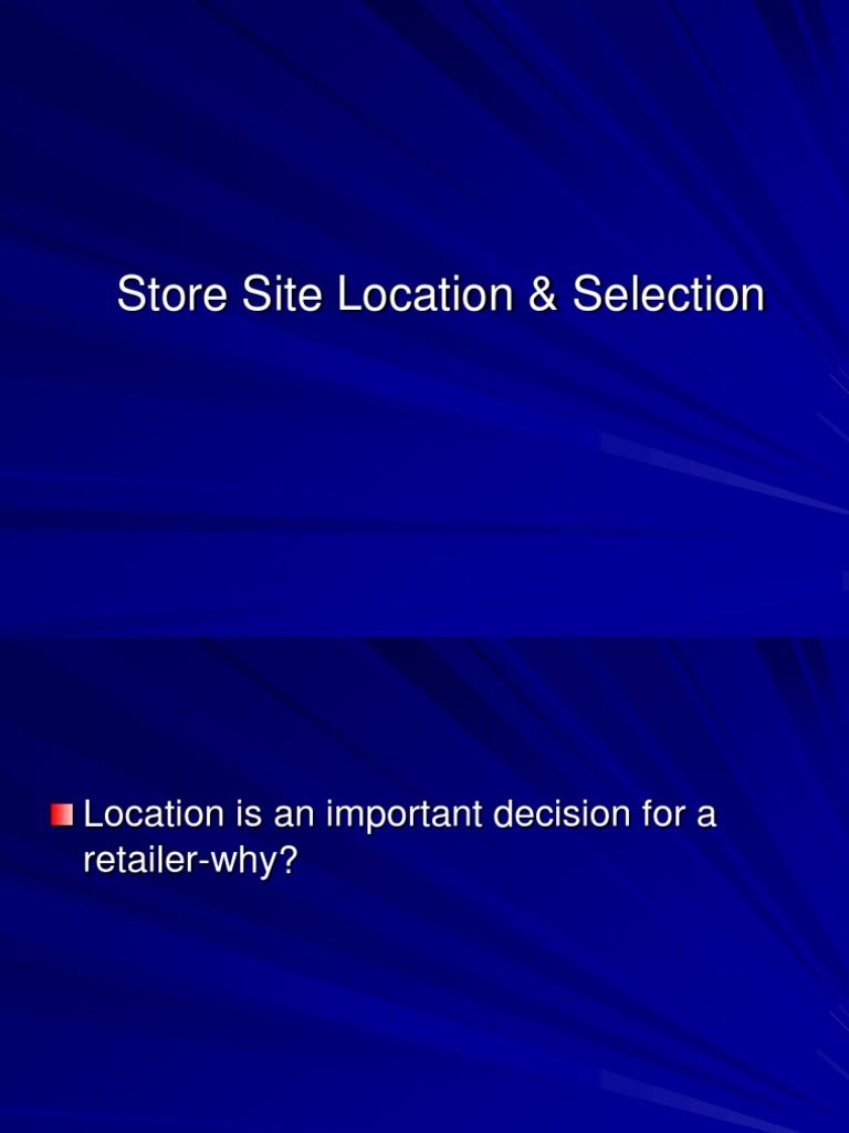 Retail Location Selection Guide | PDF | Shopping Mall | Retail