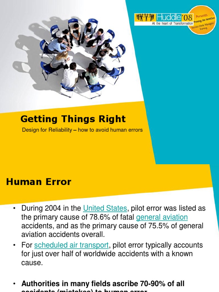 Getting Things Right: Design For Reliability - How To Avoid Human ...