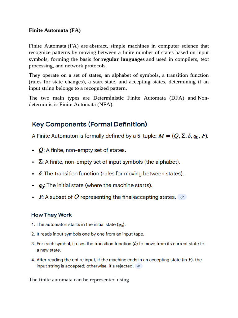Module-1 Finite Automata | PDF | Models Of Computation | Theory Of ...
