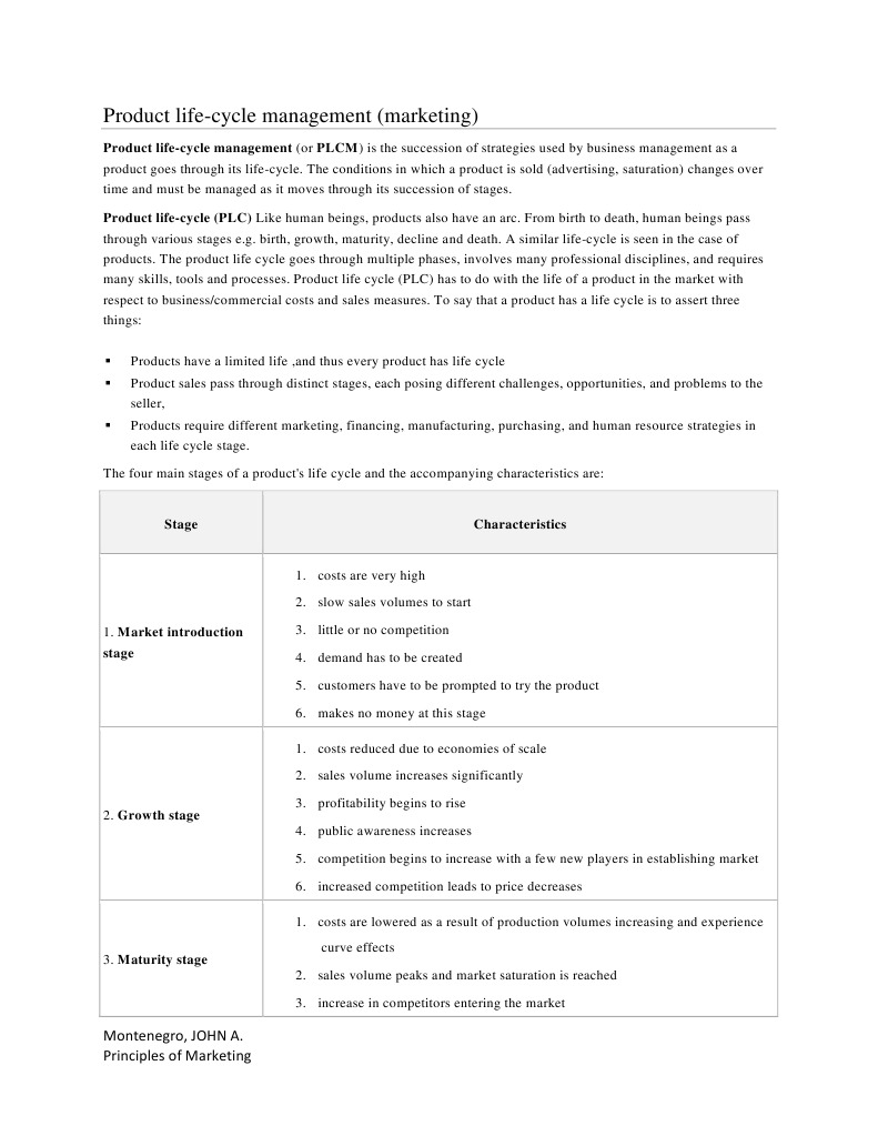 Product Life Cycle | PDF | Product Lifecycle | Sales