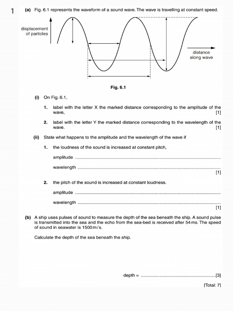 WAVES IGCSE Physics 0625-Past Papers | PDF