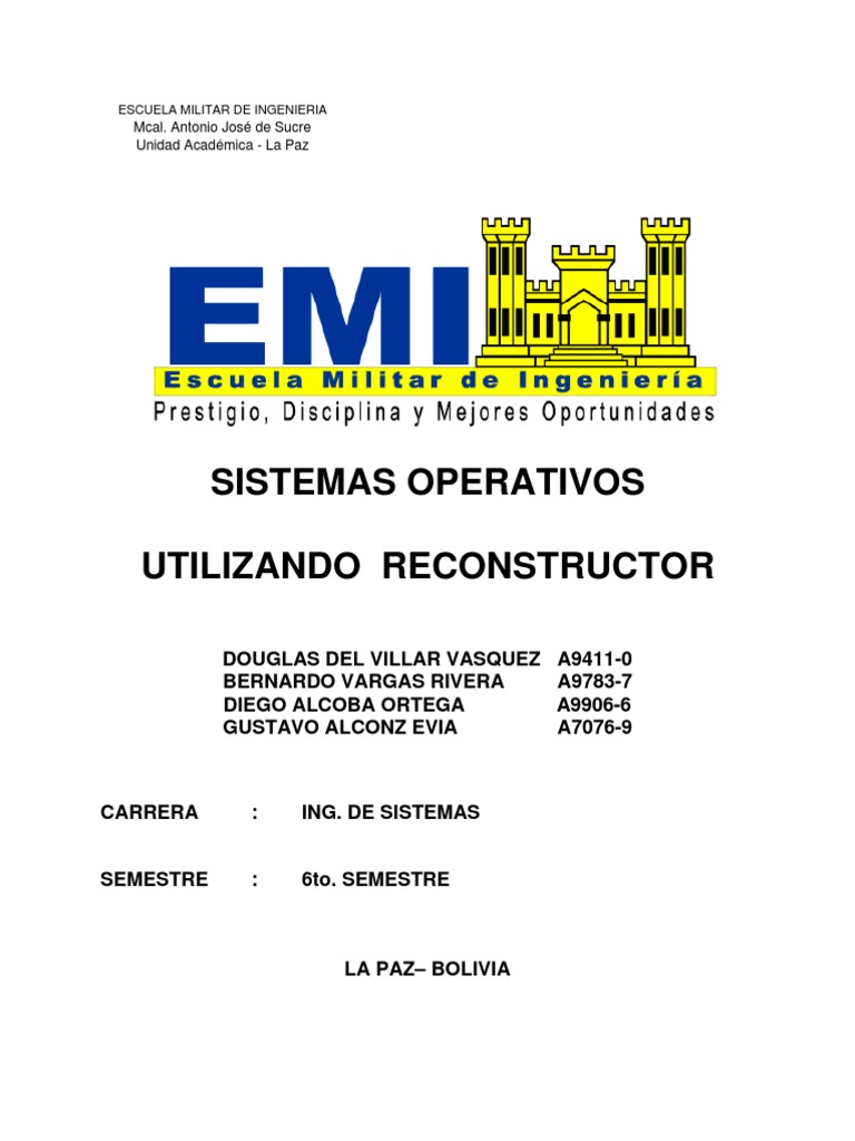 Reconstructor | PDF | Tecnología de sistema operativo | Software