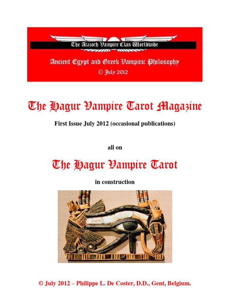 The Hagur Vampire Tarot Magazine 1 | PDF | Tarot | Playing Cards
