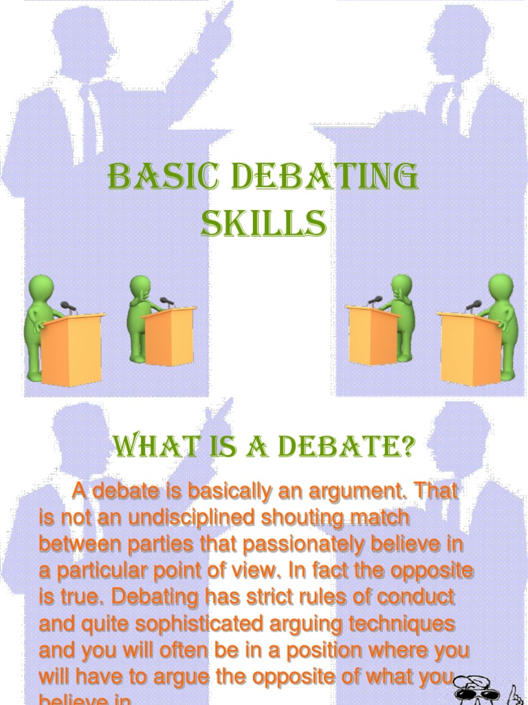 Basic Debating Skills | PDF | Public Speaking | Argument
