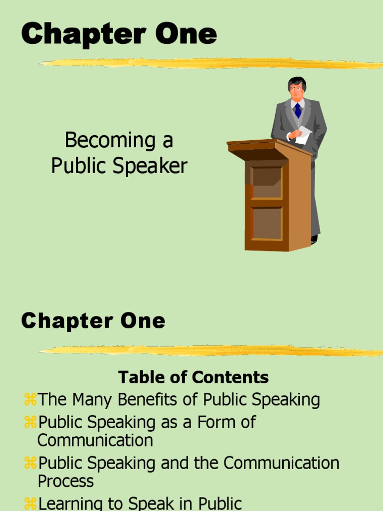 Public Speaking and The Communication Process | PDF | Public Speaking ...
