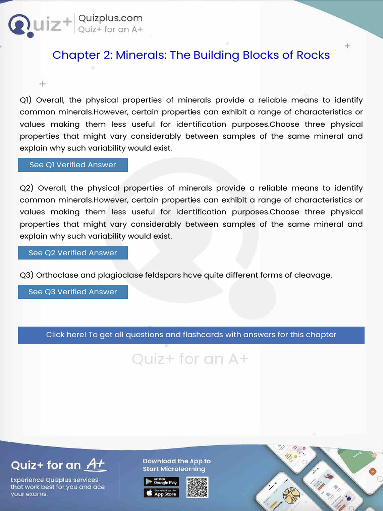 Overall the Physical Properties of Minerals Provide a Reliable Means to ...