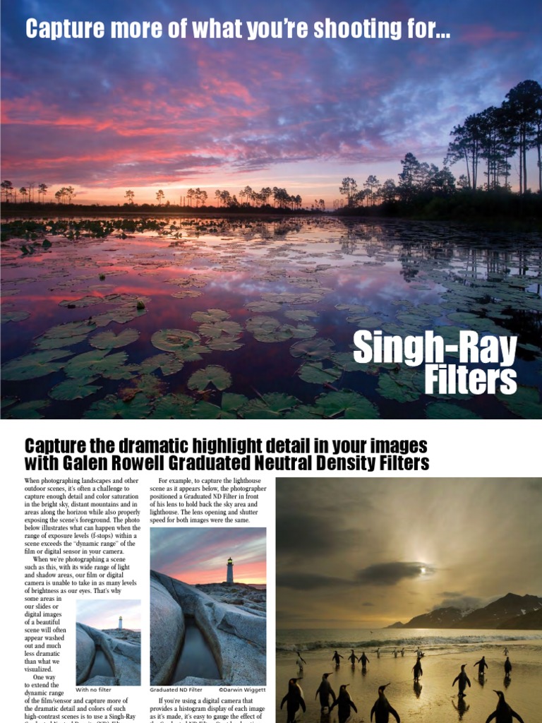 Capture More of What You're Shooting For... : Singh-Ray Filters - 1-800 ...
