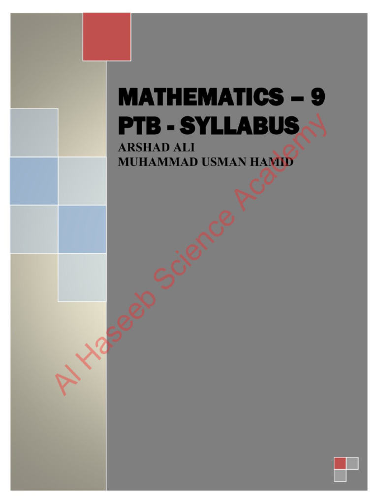 Math Class 9th Notes PTB New Syllabus | PDF