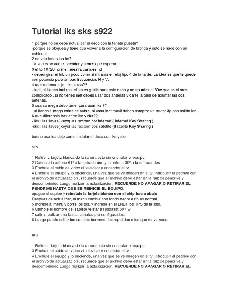 Tutorial Iks Sks s922 | PDF | Internet | Telecomunicaciones