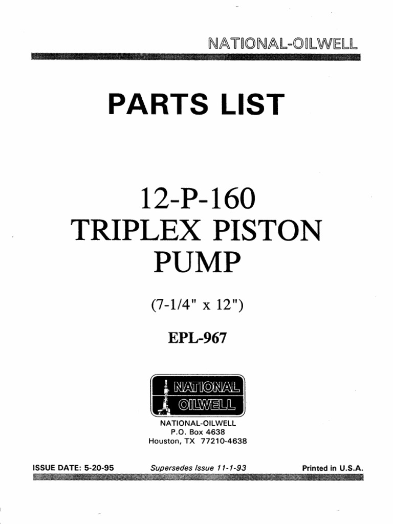 National Oilwell - Modelo 12-P-160 | PDF