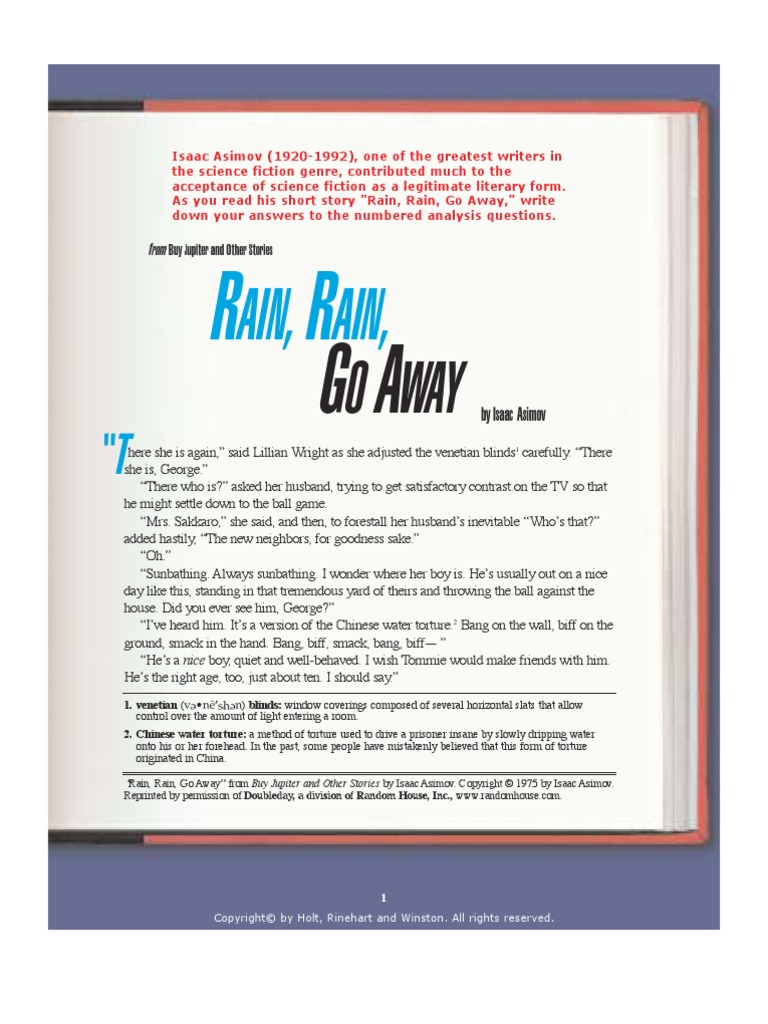 Rain, Rain, Go Away | PDF | Nature