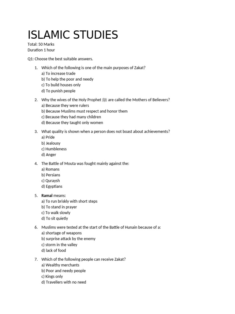 Islamic Studies | PDF | Muhammad | Abrahamic Religions