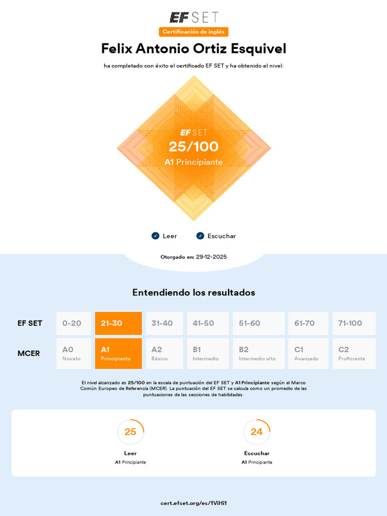 Ef Set Certificate Pdf