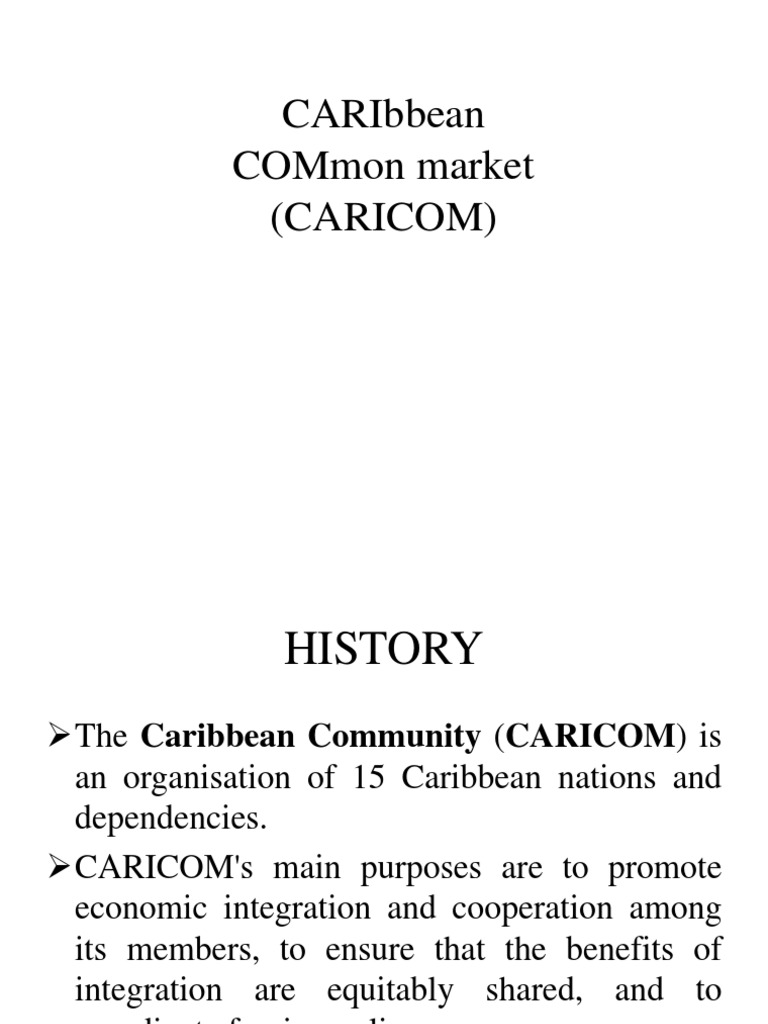 CARICOM | PDF | Caribbean | Economies