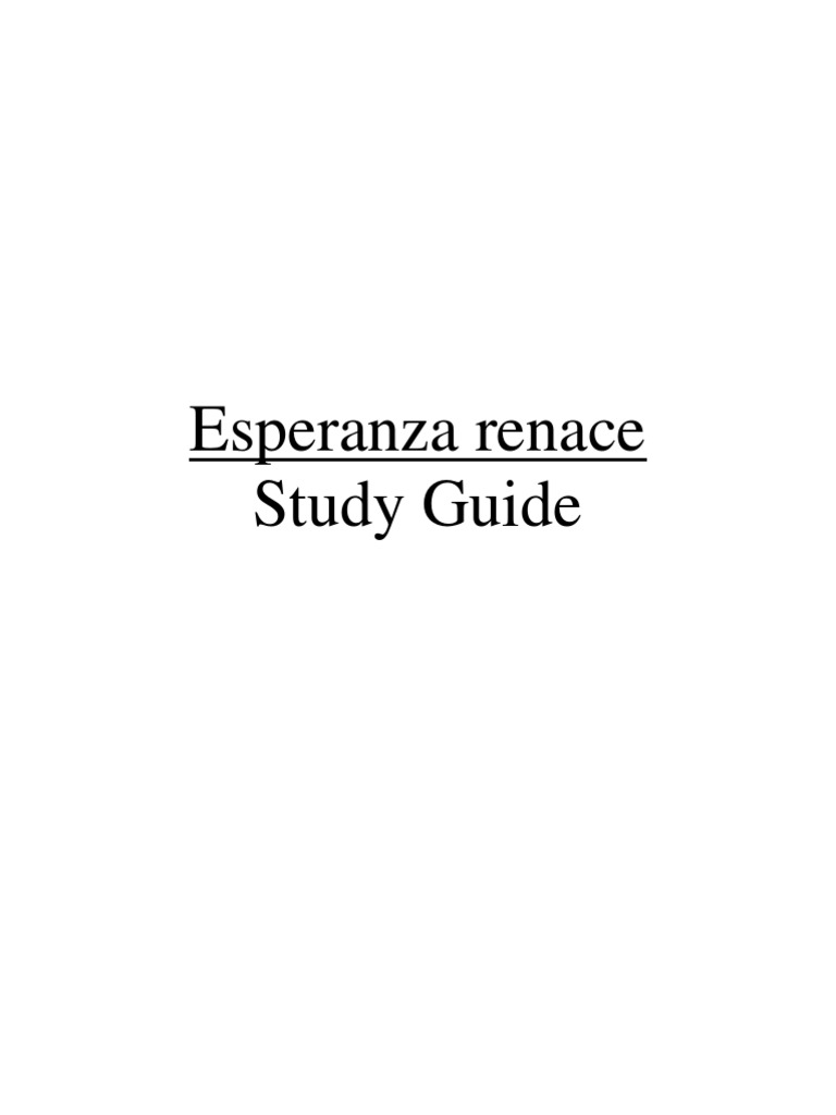Esperanza Renace Complete Study Guide | PDF | Naturaleza | Agricultura