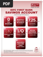 IDFC FIRST Select Account Benefits | PDF | Banks | Insurance