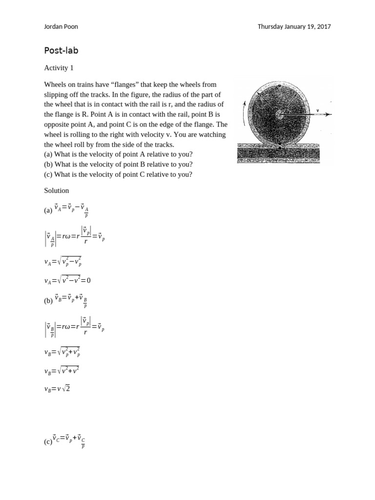 Circular Motion Post Lab | PDF | Force | Acceleration