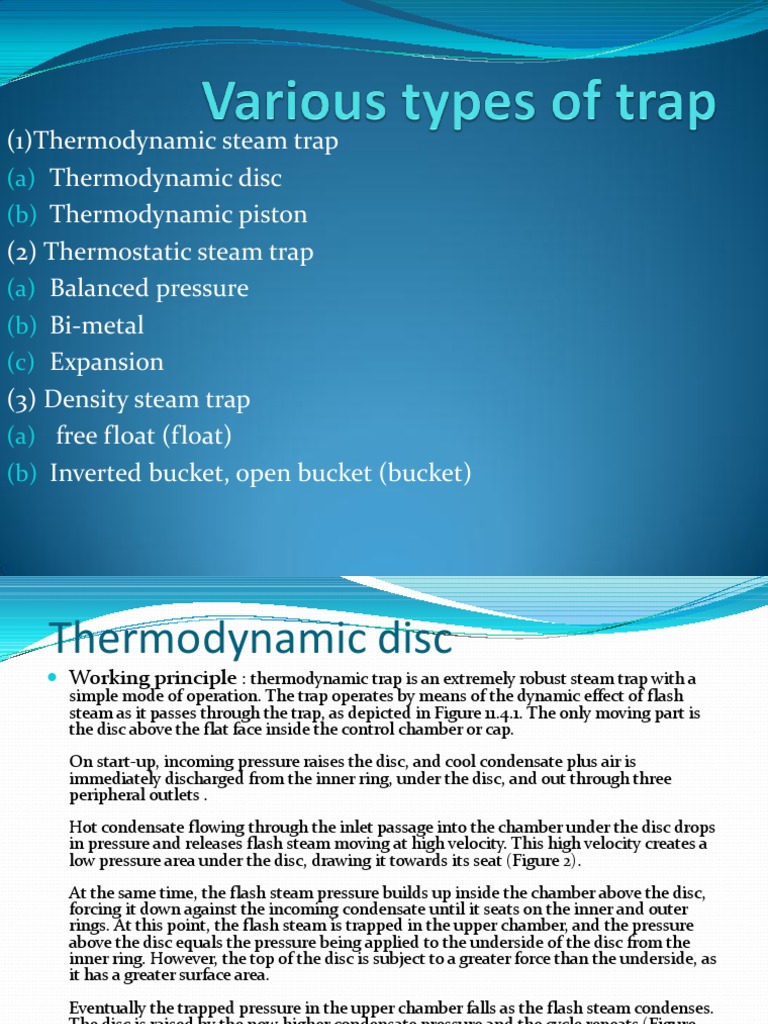 Various Type of Steam Traps | PDF | Valve | Steam