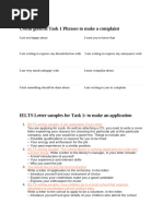 IELTS General Writing Task 1 Template | PDF