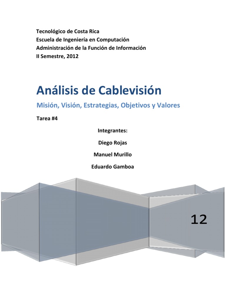 Tarea 4 - Análisis Estratégico de CableVisión | PDF | Análisis FODA ...