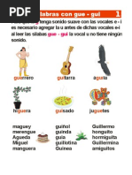 Ficha de G, Gue, Gui | PDF
