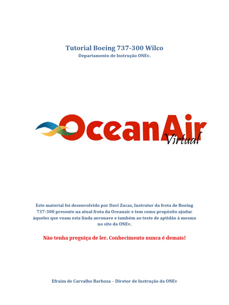 Manual Boeing 737-300 Oceanair | PDF | Aviação | Engenharia Aeroespacial