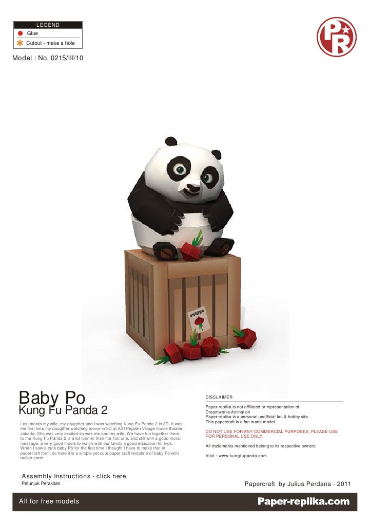 Baby Po Papercraft Template | PDF