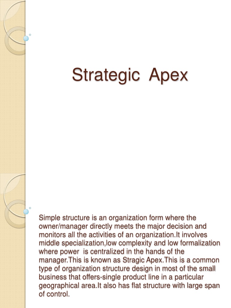 Strategic Apex | PDF | Division Of Labour | Bureaucracy