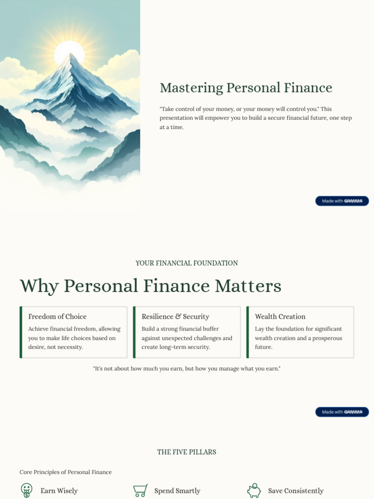 Mastering Personal Finance | PDF | Expense | Budget