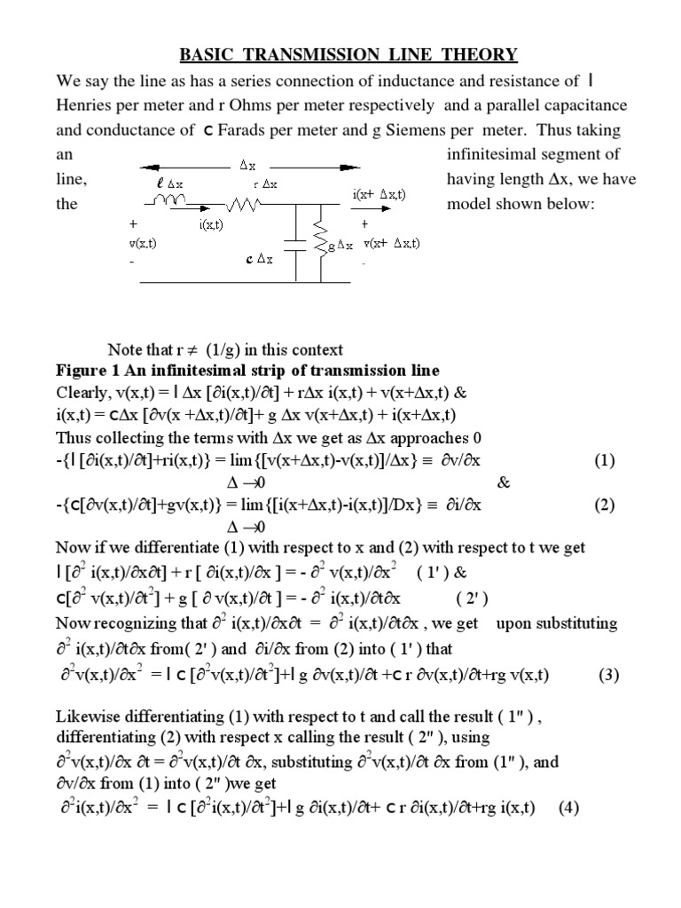 10 Transmission Lines | PDF | Equations | Laplace Transform