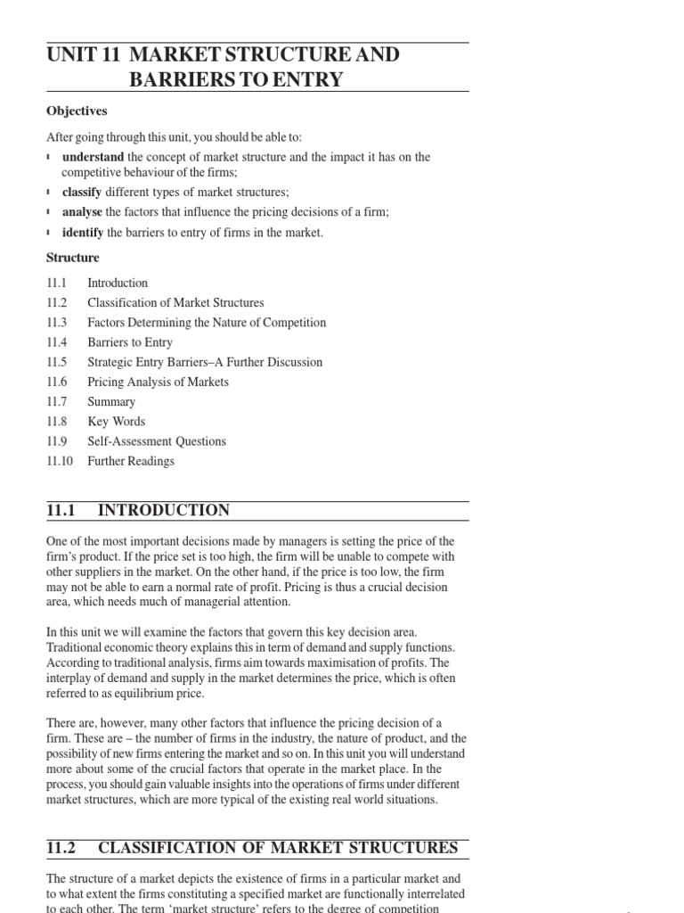 Market Structure & Competition | PDF | Supply And Demand | Monopoly