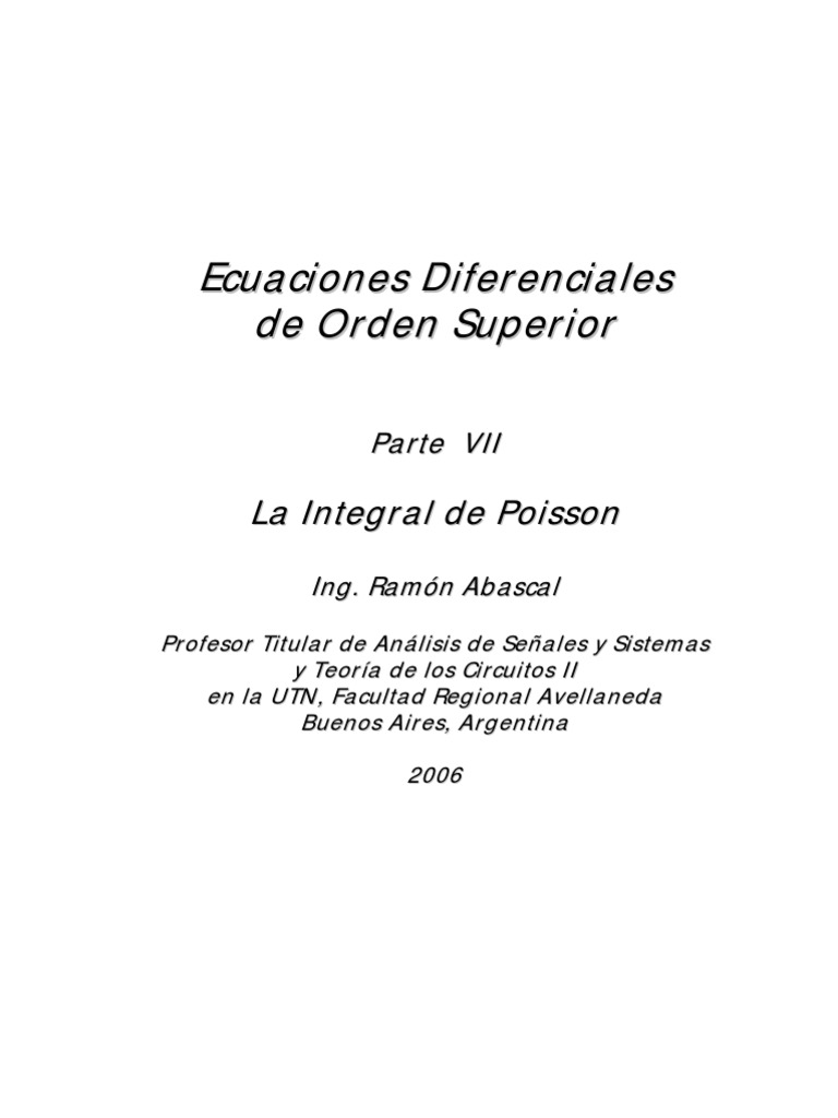 7 - La Integral de Poisson | PDF | Integral | Pi