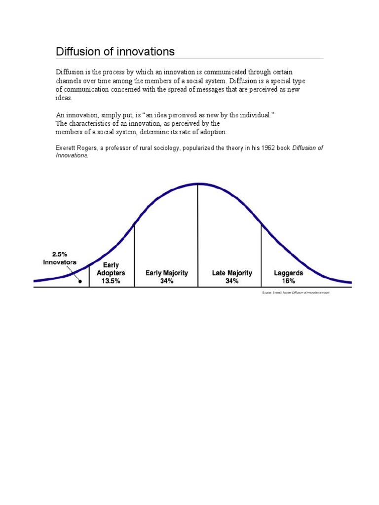 Diffusion of Innovation | PDF | Innovation | Sociological Theories