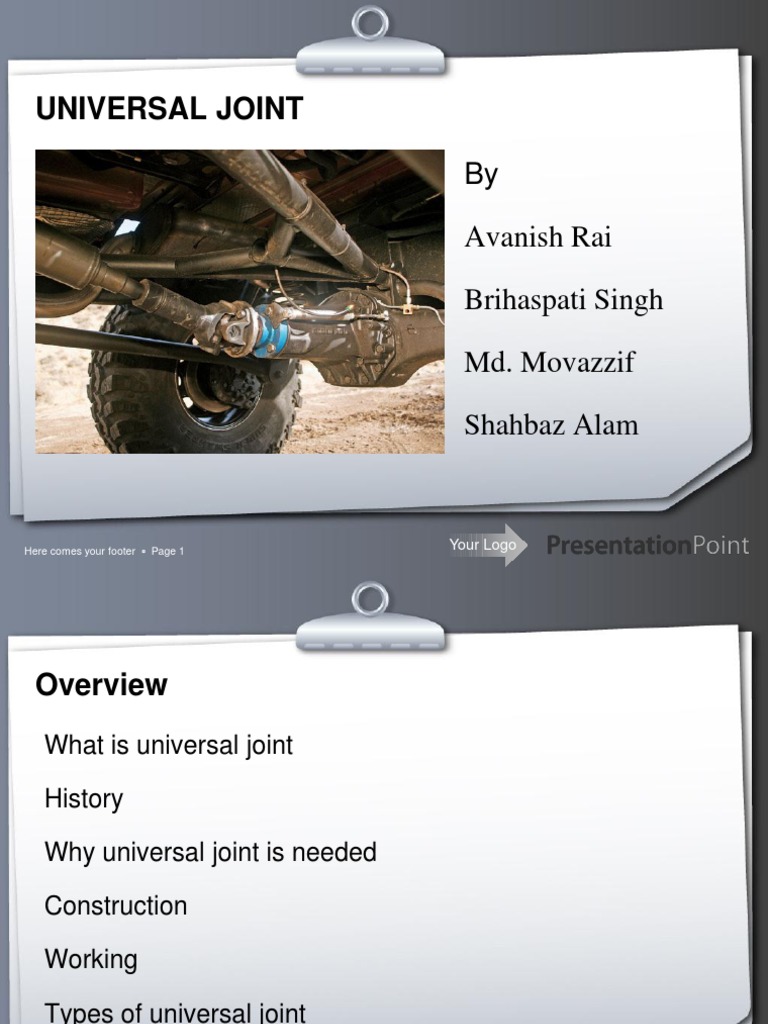 Transmitting Torque at Variable Angles: An Overview of the Universal ...