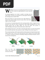 Weaving Calculation Formulas Guide | PDF | Yarn | Textiles