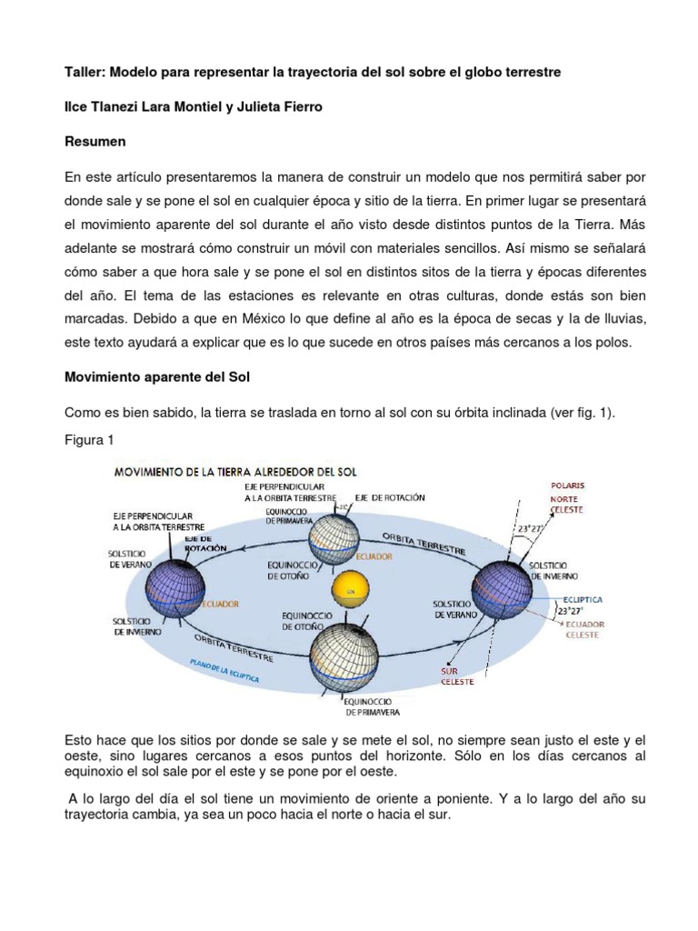 Taller - Modelo Trayectoria Del Sol | PDF