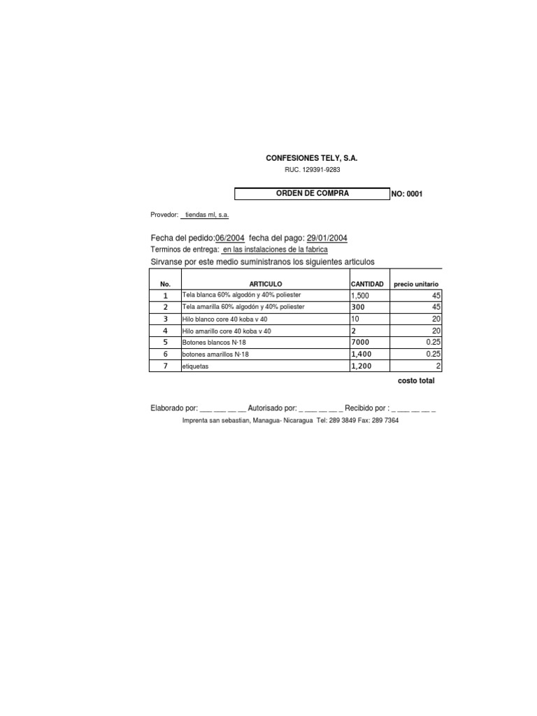 Formato Nota Contable | PDF