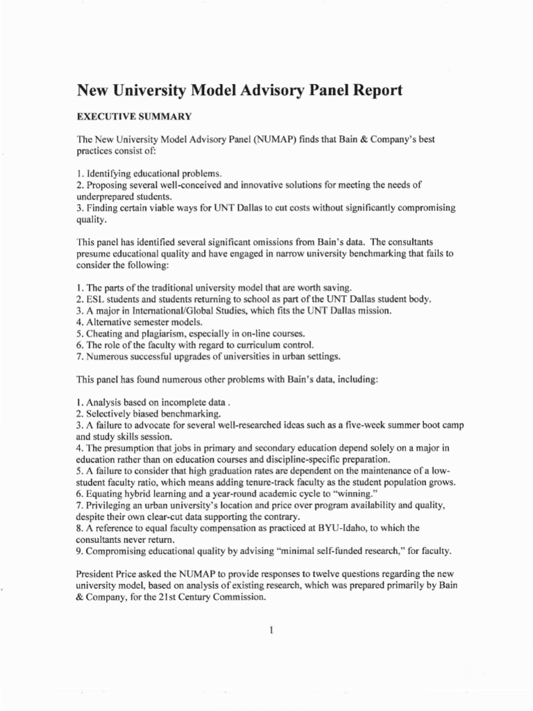 Advisory Panel Report | PDF | Postgraduate Education | Curriculum